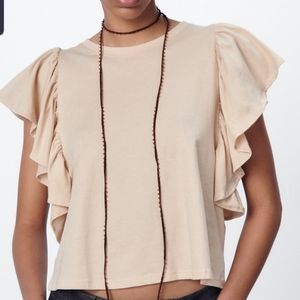 Zara | Tops | Zara Ruffle Top | Poshmark
